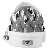 Kawaii Panda on Gray Low-Top Sneakers | Zazzle