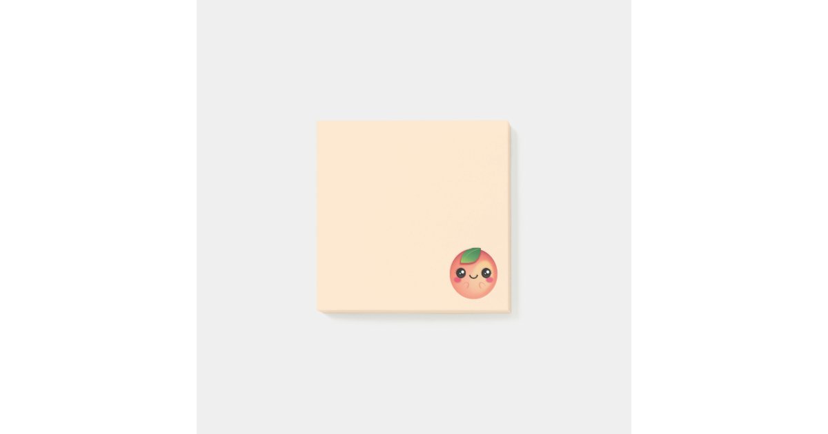 Kawaii Peach Post-it Notes | Zazzle