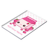 Kawaii pink milk carton with strawberries notebook | Zazzle