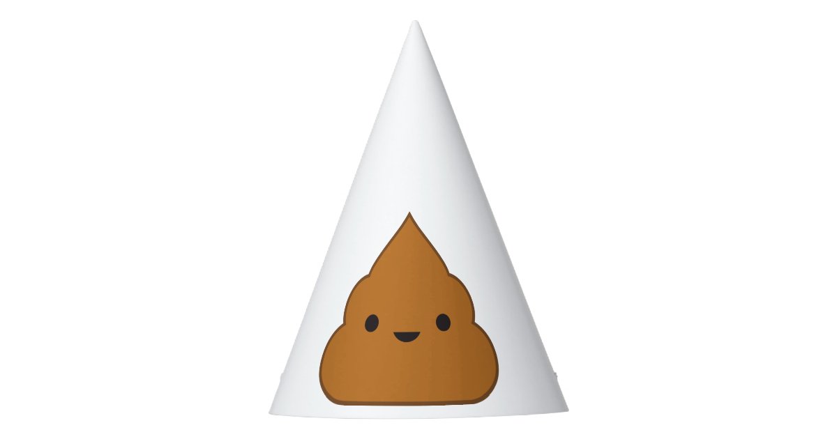 Kawaii Poop Party Hat | Zazzle