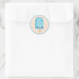 Kawaii Pretty Aqua Blue Popsicle Stickers | Zazzle
