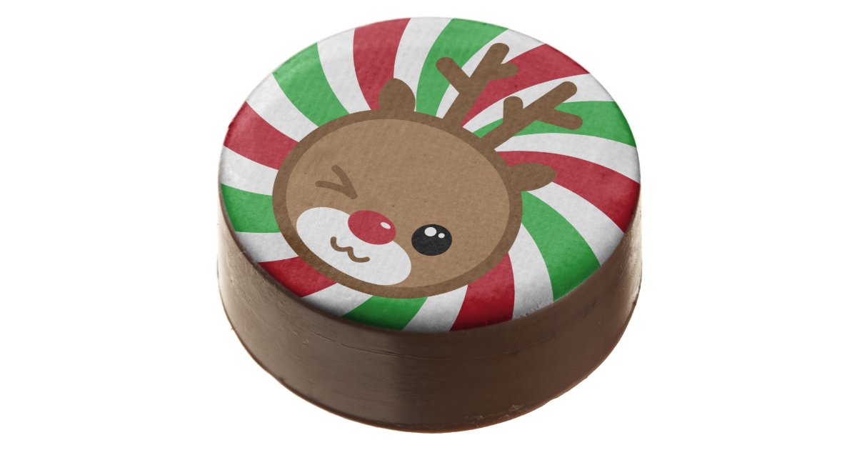 Kawaii Reindeer Oreo Cookie | Zazzle