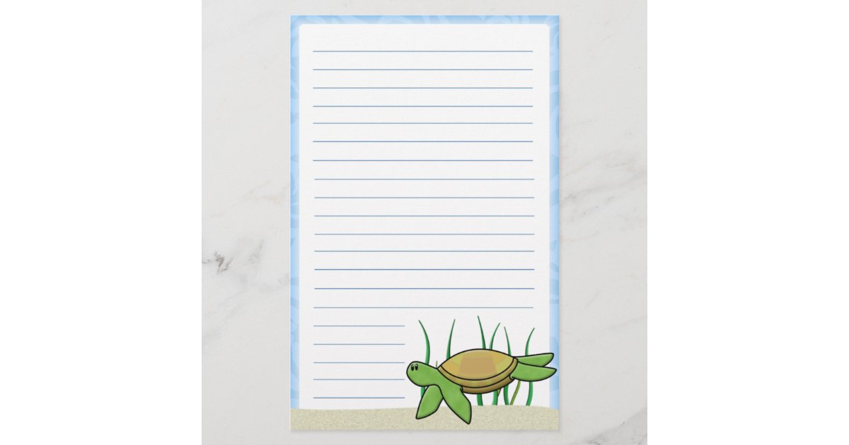 Kawaii Sea Turtle Stationery | Zazzle