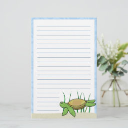 Kawaii Sea Turtle Stationery | Zazzle