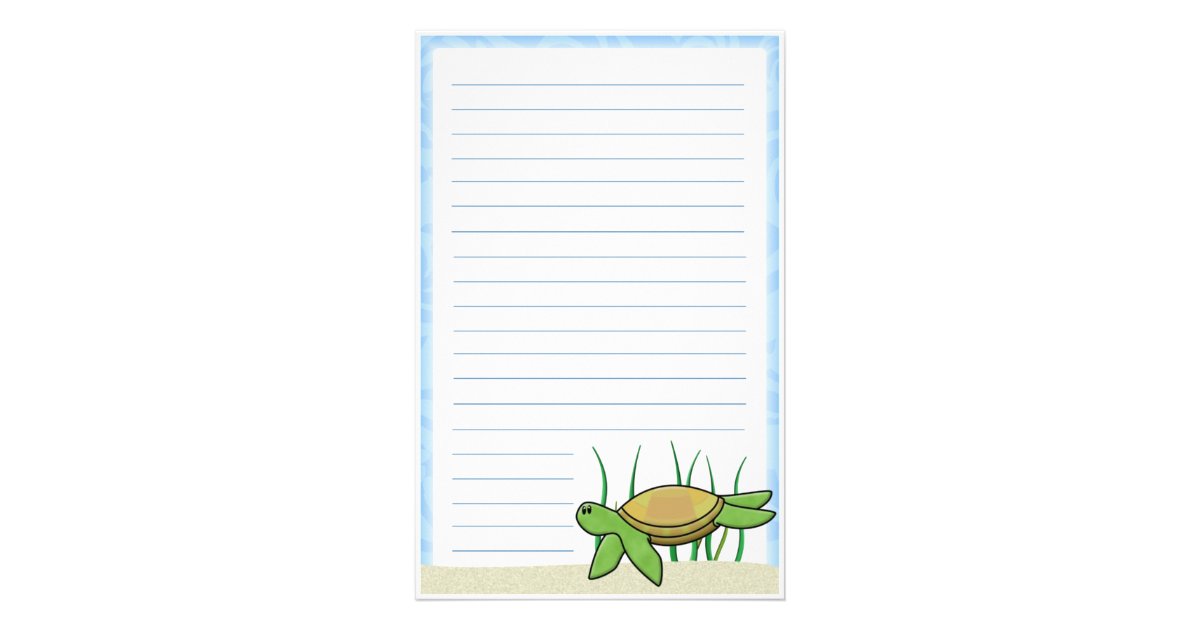 Kawaii Sea Turtle Stationery | Zazzle.com