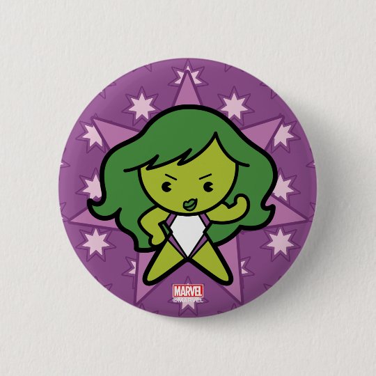 Kawaii She-Hulk Flex Pinback Button | Zazzle.com