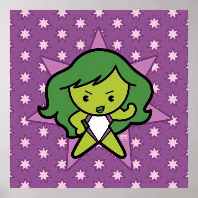 Kawaii She Hulk Flex Poster Zazzle