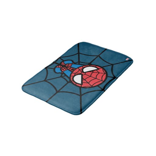 Kawaii Spider-Man Hanging Upside Down Bath Mat | Zazzle