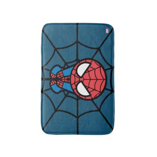 Kawaii Spider-Man Hanging Upside Down Bath Mat | Zazzle