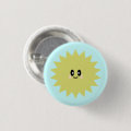 KAWAII SUN SUNSHINE CUTE HAPPY PIN BUTTON | Zazzle