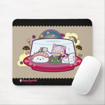 Kawaii Sushi Attacked! Mouse Pad | Zazzle