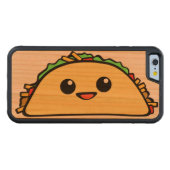 Kawaii Taco Carved Wood iPhone Case | Zazzle