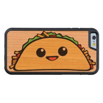 Kawaii Taco Carved Wood iPhone Case | Zazzle