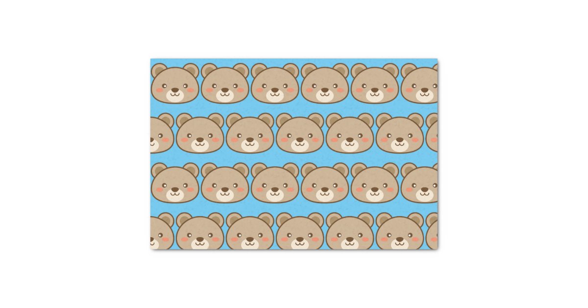 Kawaii Teddy Bear Tissue Paper | Zazzle.com