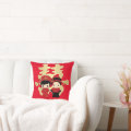 Kawaii Traditional Chinese Wedding Couple Throw Pillow | Zazzle