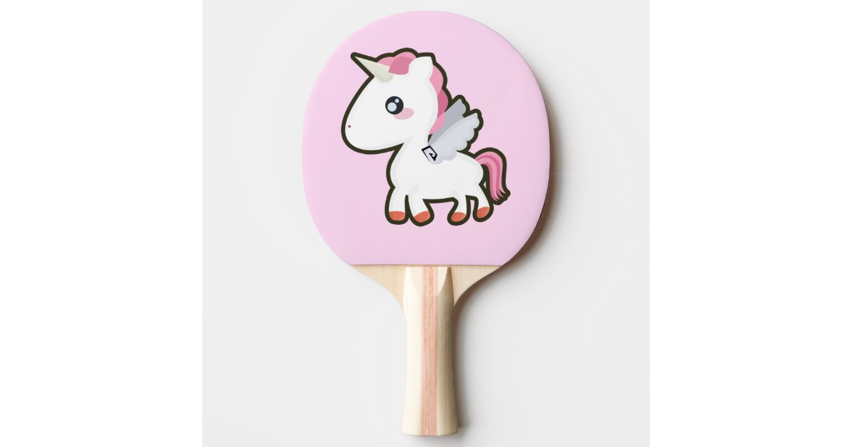 Kawaii Unicorn Ping Pong Paddle | Zazzle