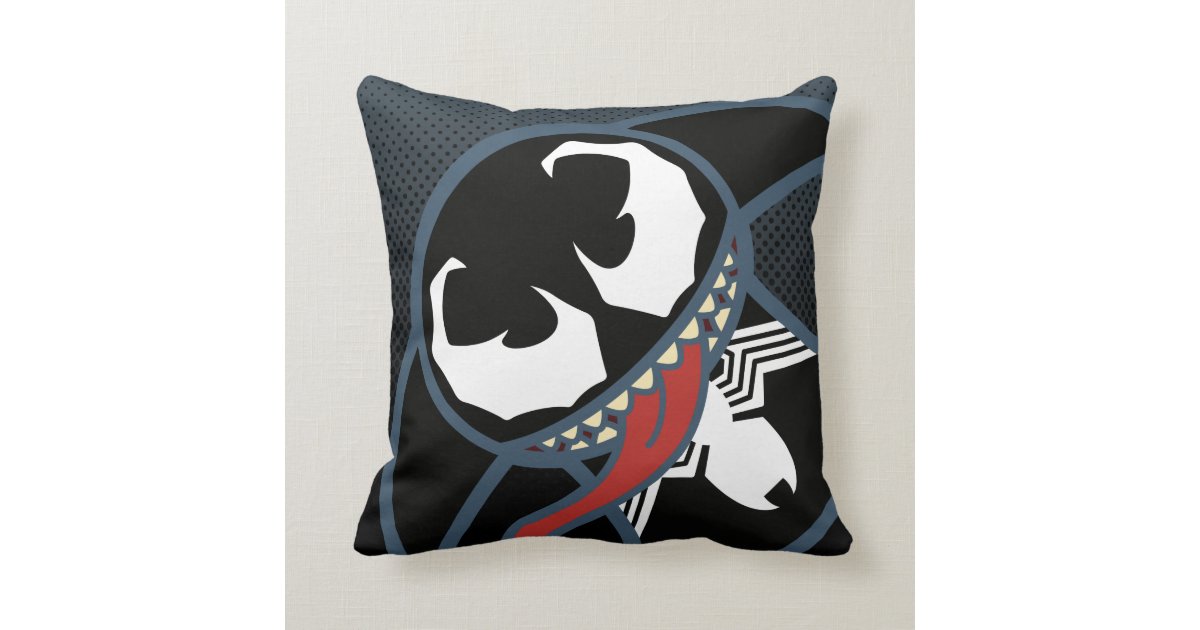 Kawaii Venom Tongue Lash Throw Pillow | Zazzle.com