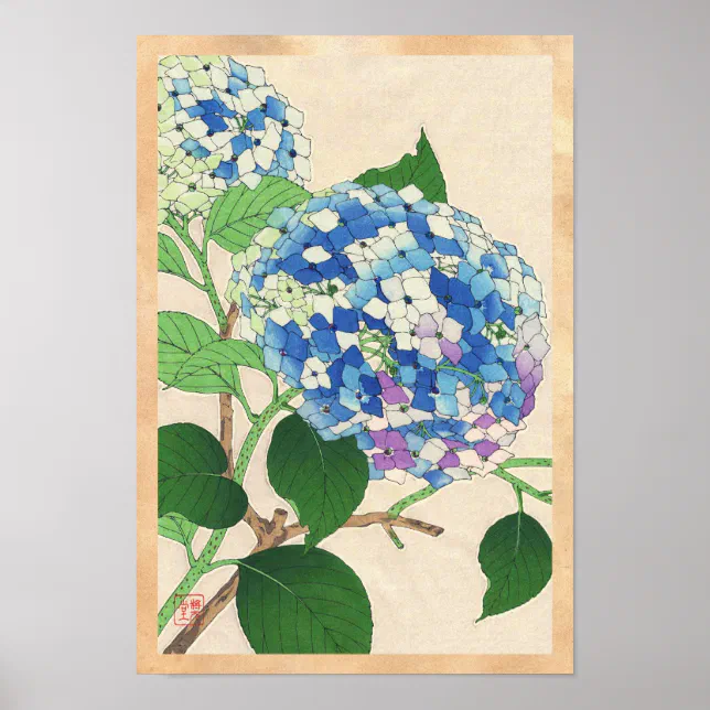 Kawarazaki Shodo Floral Calendar of Japan flower Poster | Zazzle