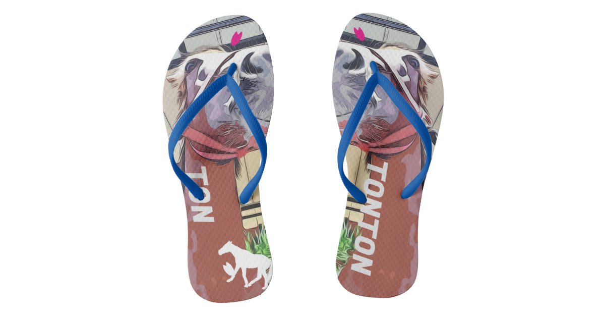 Kay Mei Farm Tontoro-chan "Party Tontoro-chan" Flip Flops | Zazzle