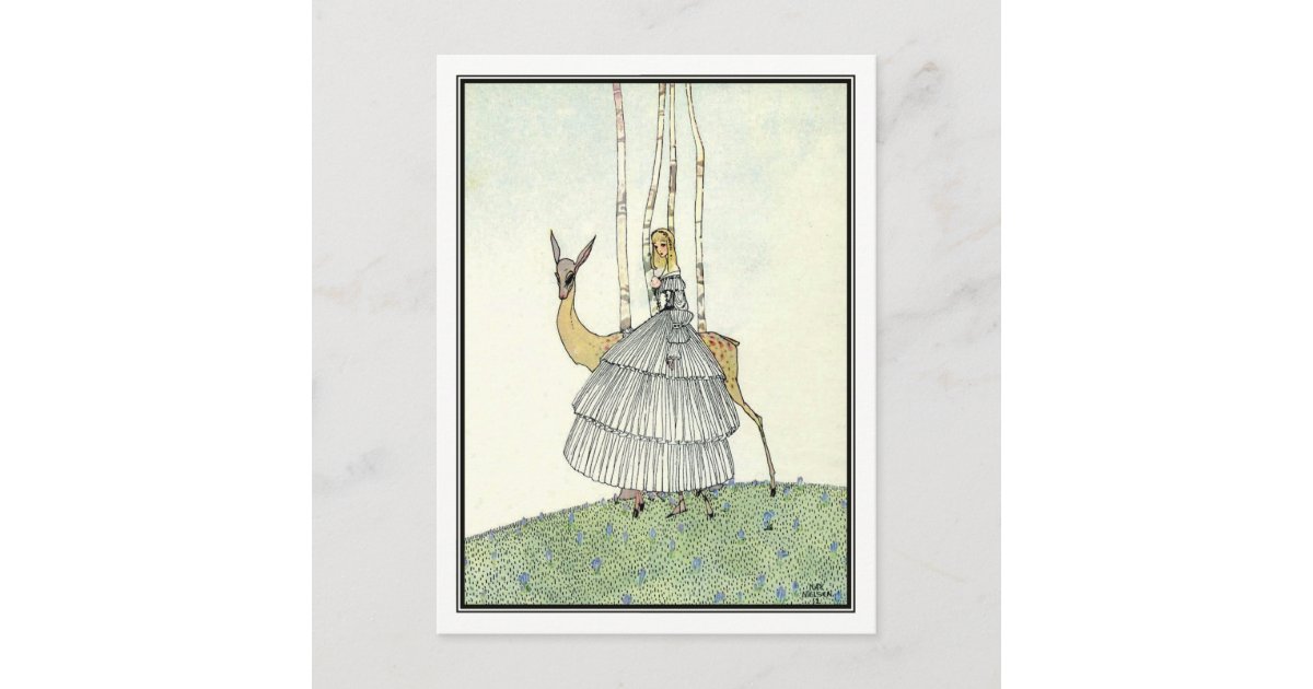 Kay Nielsen - In Powder and Crinoline Postcard | Zazzle