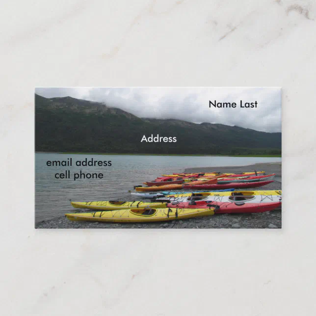 Kayak & Bicycle Business Card | Zazzle