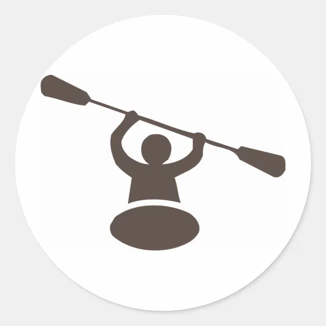 Kayak Classic Round Sticker | Zazzle