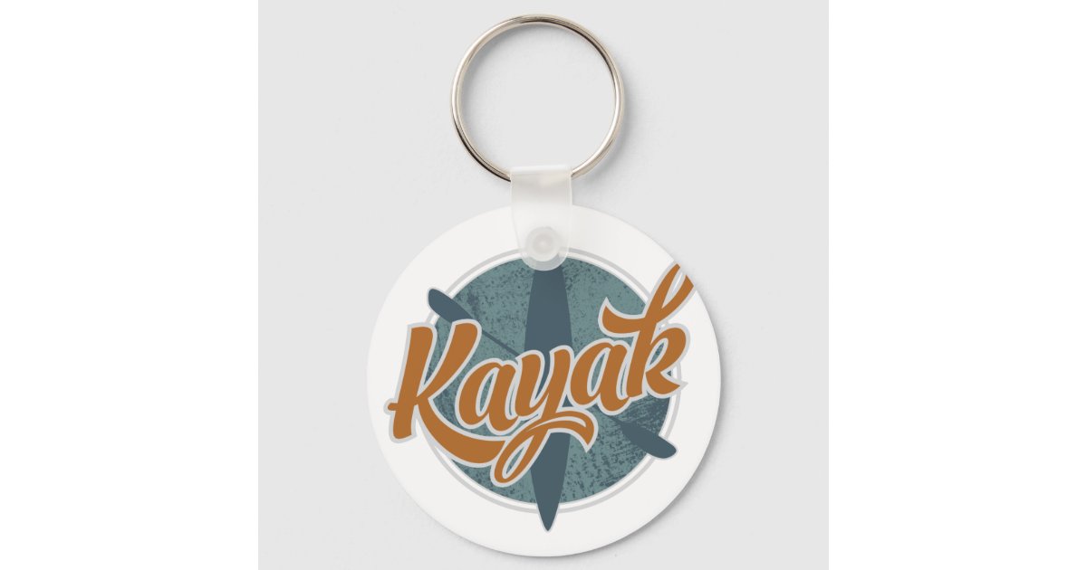 Kayak Emblem Keychain | Zazzle