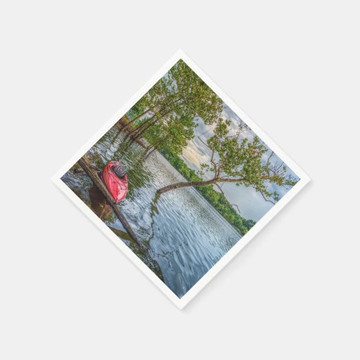 Kayak Floating On Table Rock Lake Napkins | Zazzle