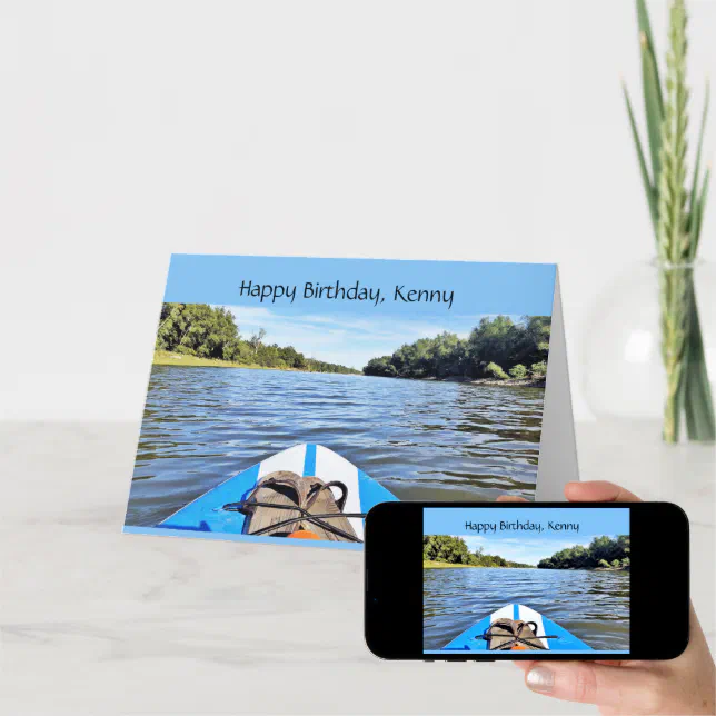 Kayak Happy Birthday Card | Zazzle