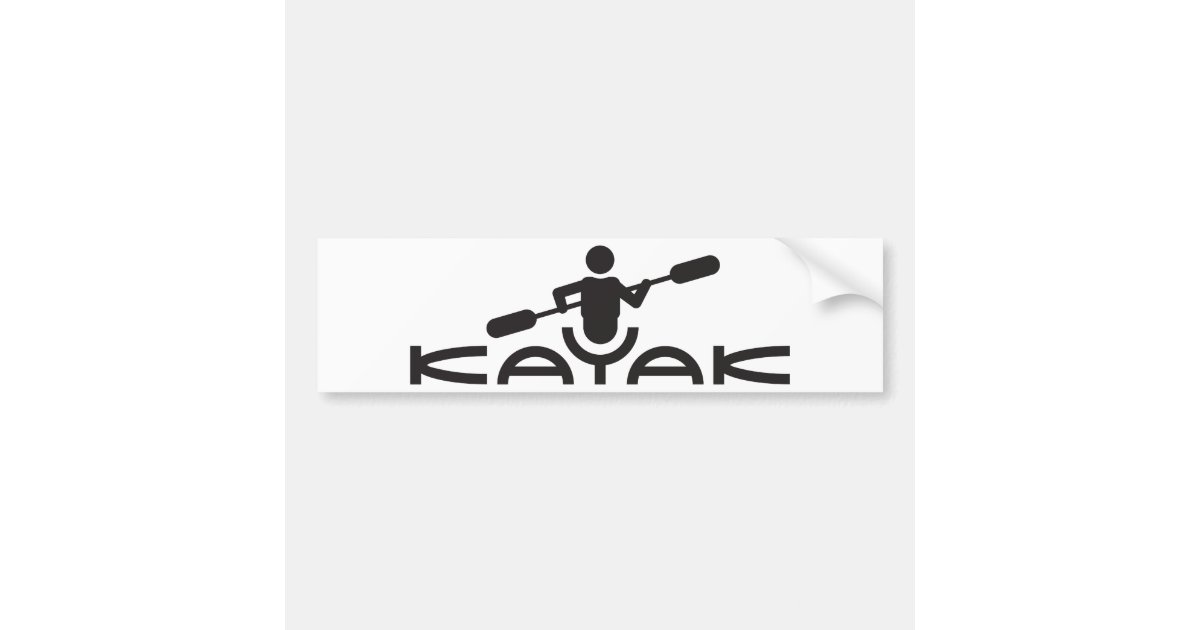 Kayak Logo Bumper Sticker | Zazzle.com
