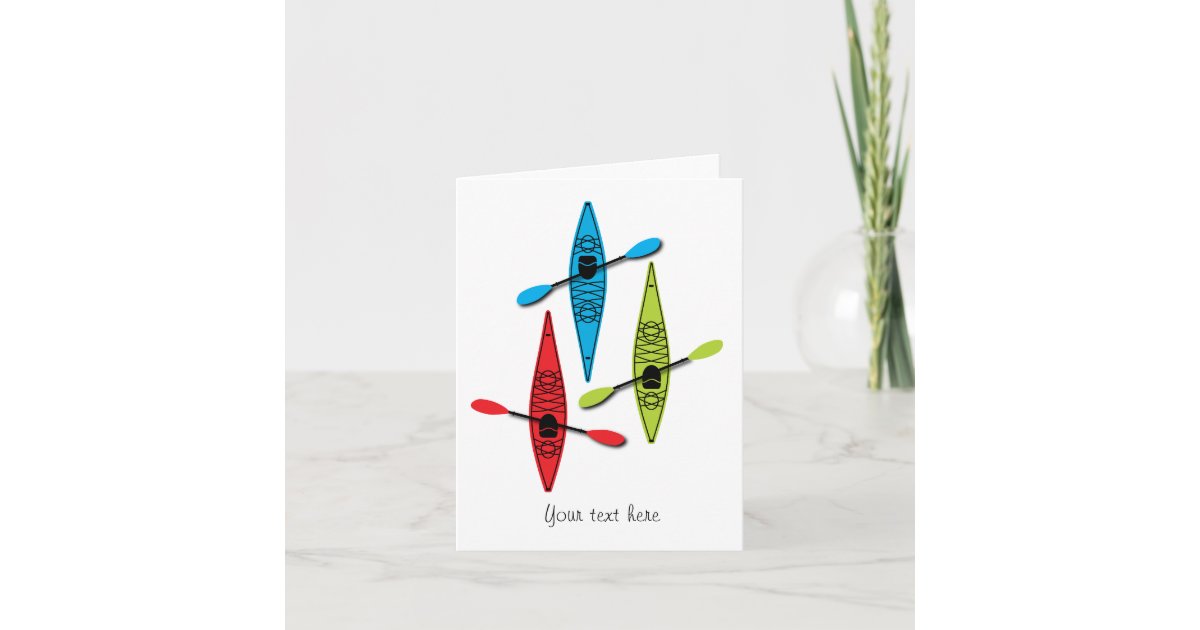Kayak note cards | Zazzle
