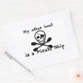 Kayak Paddle Pirate Ship Sticker | Zazzle