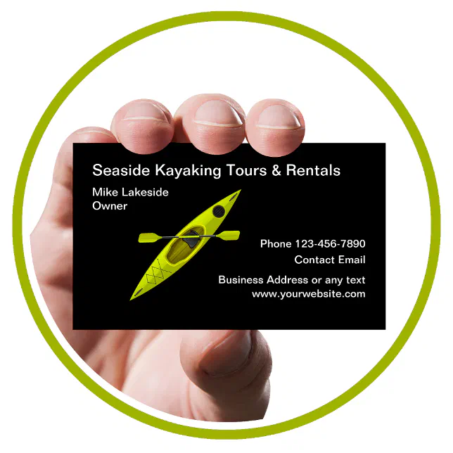 kayak Rental Water Sports Theme Business Card | Zazzle