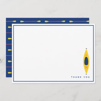 Kayak Thank You Card | Zazzle