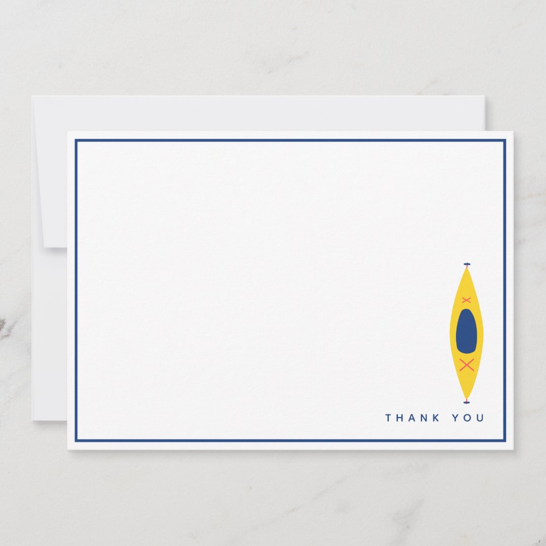 Kayak Thank You Card | Zazzle