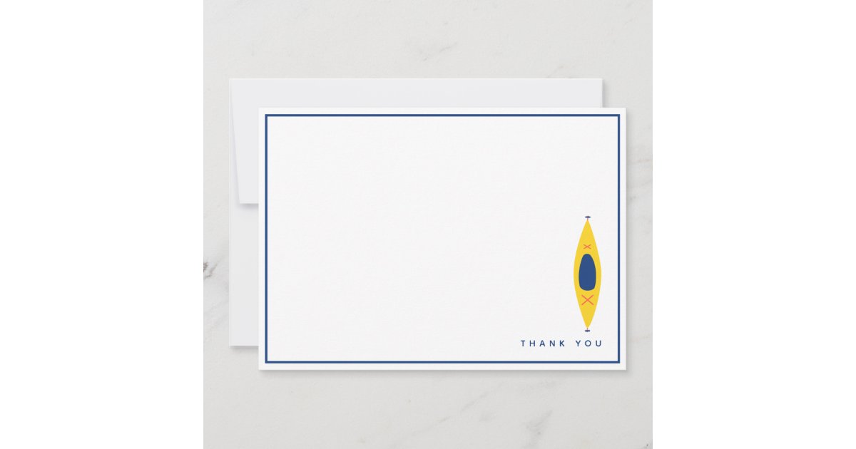 Kayak Thank You Card | Zazzle