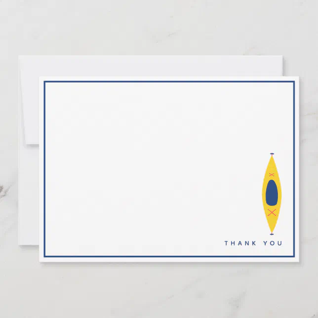 Kayak Thank You Card | Zazzle