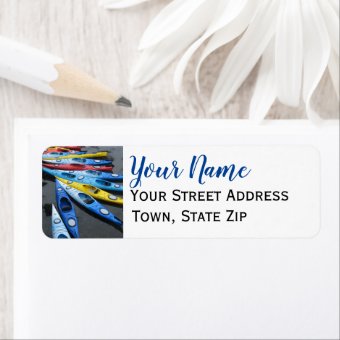 Kayak Themed Personalized Return Address Labels | Zazzle