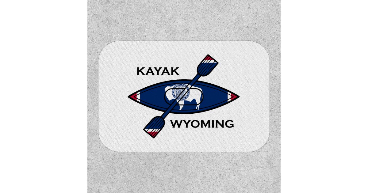 Kayak Wyoming Flag Patch | Zazzle