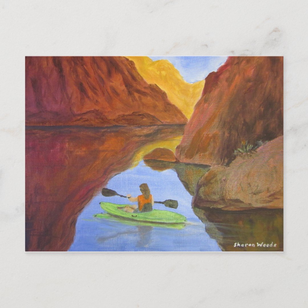 Kayaking at Lake Powell Postcard | Zazzle