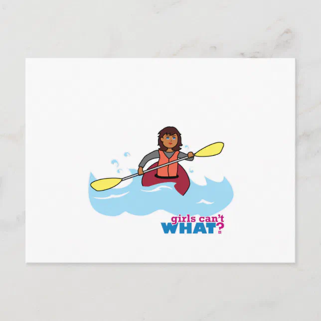 Kayaking Girl Postcard | Zazzle