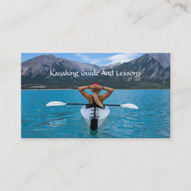 Kayaking Instructor Or Trip Guide Business Card | Zazzle