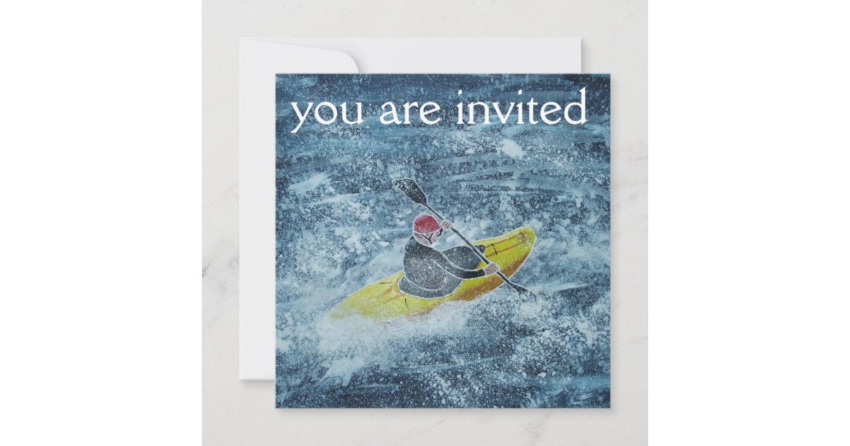 Kayaking invitation | Zazzle