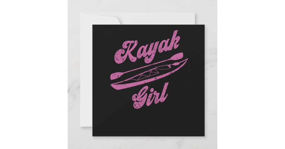 Kayaking Kayak Girl Invitation | Zazzle