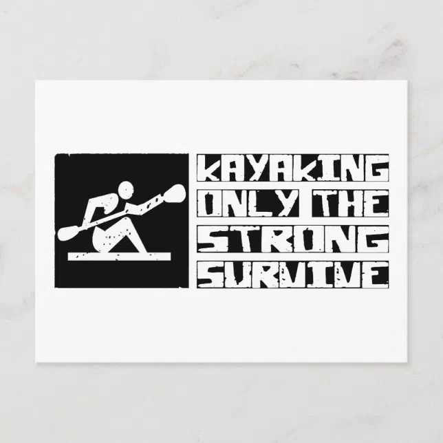 Kayaking Survive Postcard | Zazzle