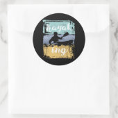 Kayaking Tee - Vintage Retro Kayak Classic Round Sticker | Zazzle