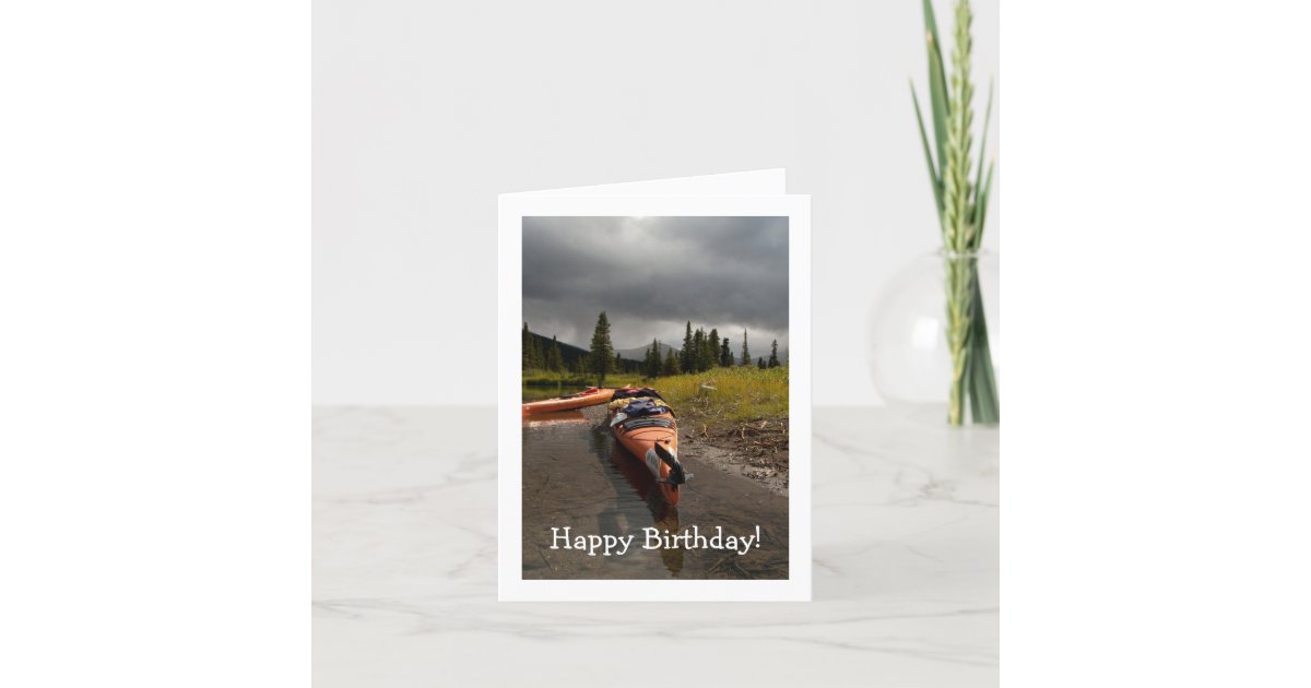 Kayaking the Lapie; Happy Birthday Card | Zazzle