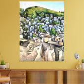 Kayakoy Historical Settlement Geometric Art Canvas Print | Zazzle