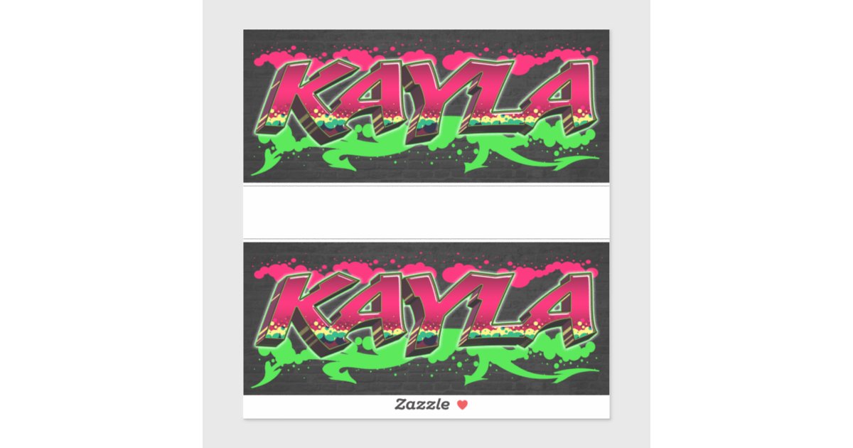 Kayla First Name Graffiti Sticker | Zazzle