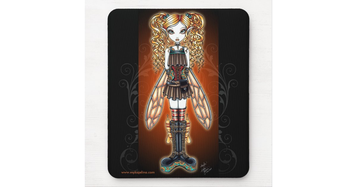 "Kayla" Steampunk Fairy Mouspad Mouse Pad | Zazzle